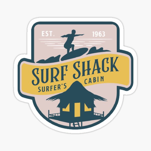 "Surf Shack" Sticker for Sale by SpillDesign17 | Redbubble
