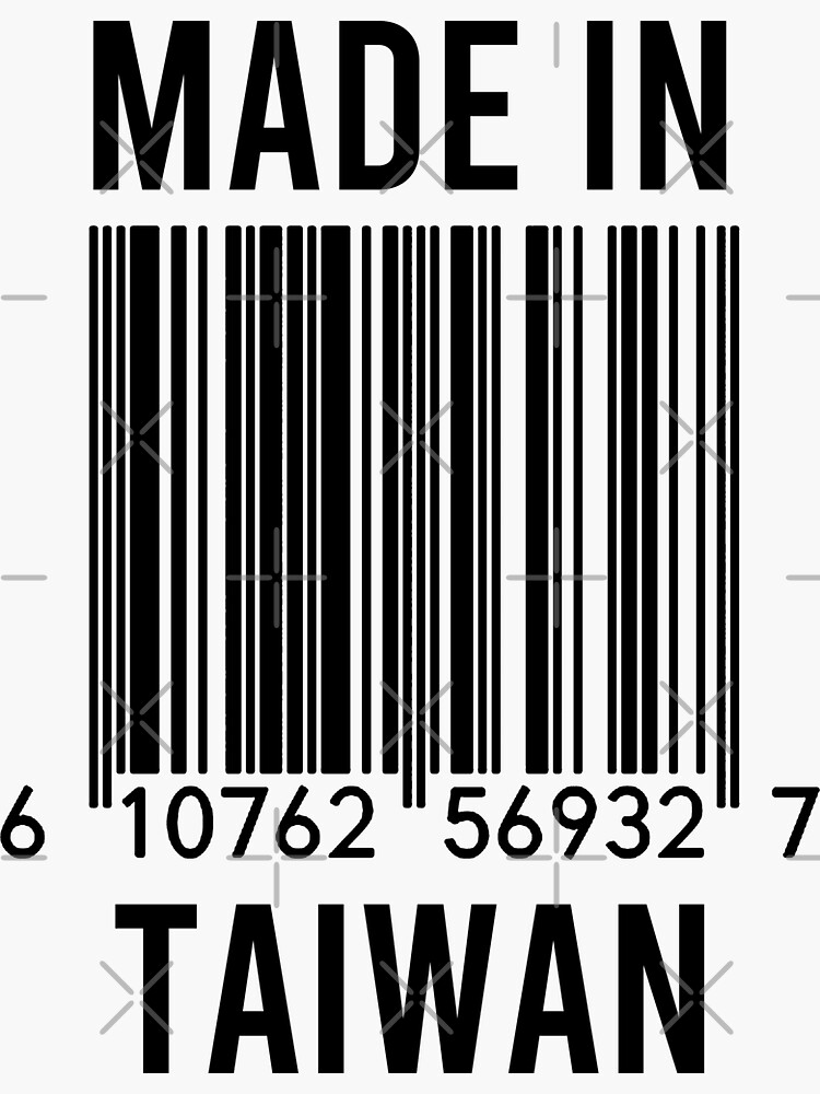 "Made In Taiwan" Sticker for Sale by RandomStuffShop | Redbubble