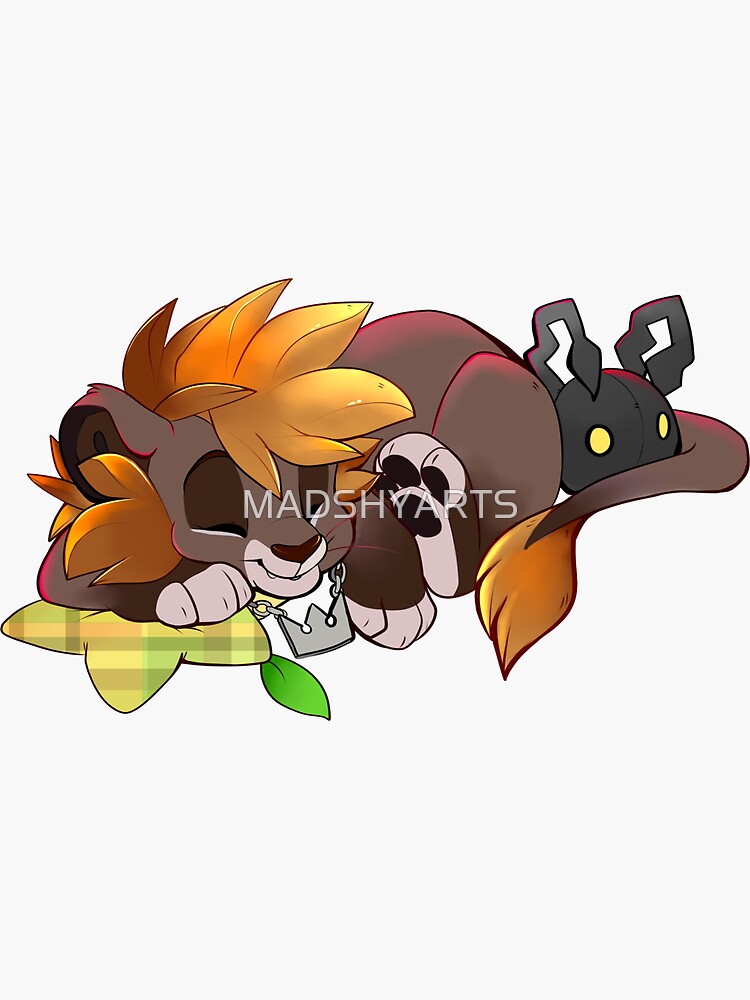 "Star Fruit Lion" Sticker by MADSHYARTS | Redbubble