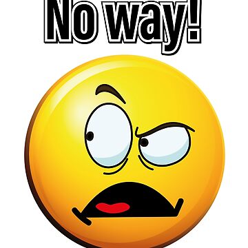 ""No Way!" Social media Emoji" Sticker for Sale by jfcreations | Redbubble