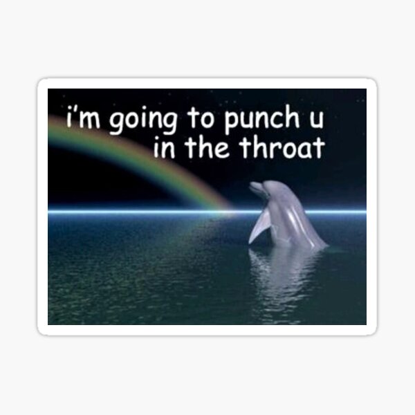 "Cursed Dolphin Meme" Sticker for Sale by lilydavison | Redbubble