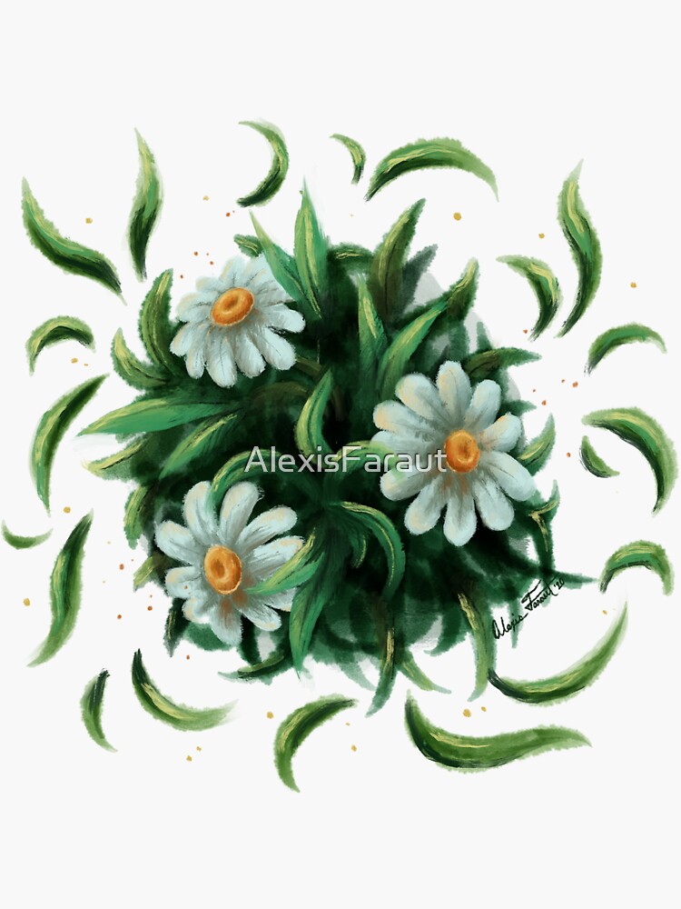 "Daisy Ball" Sticker for Sale by AlexisFaraut | Redbubble