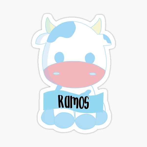 "Ramos blue cow " Sticker for Sale by ArtbyAnkitha | Redbubble