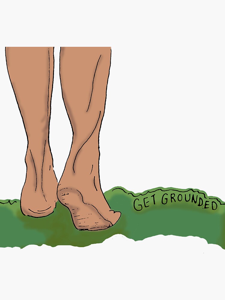 "Get Grounded" Sticker for Sale by Ginger Young | Redbubble