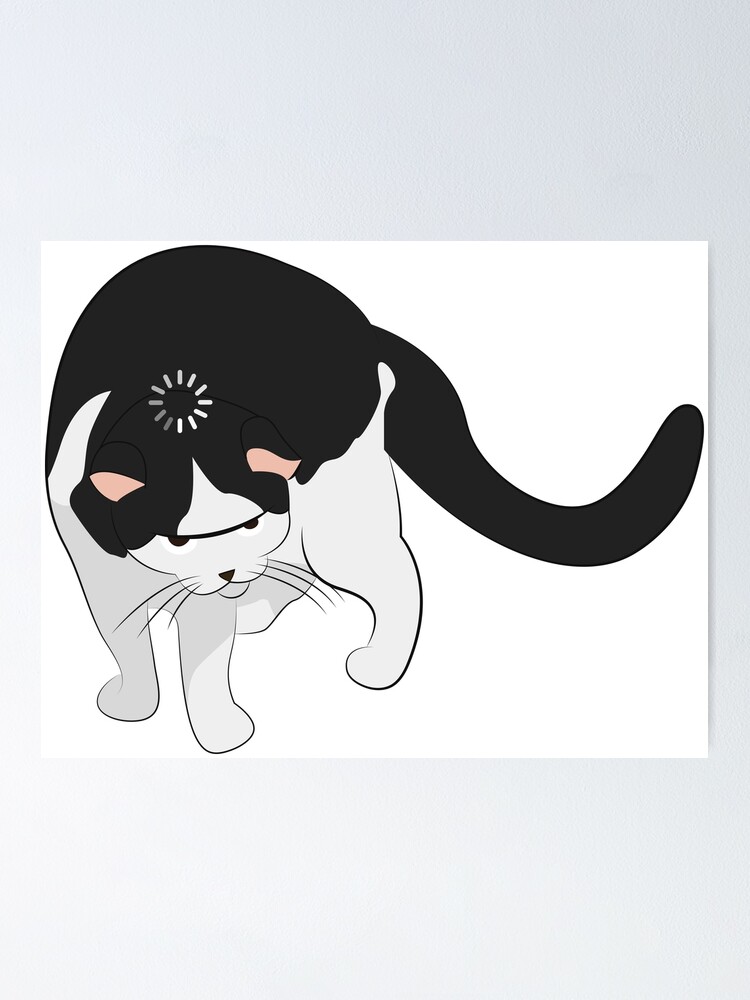 "Cat thinking meme" Poster by Migi-Desu | Redbubble
