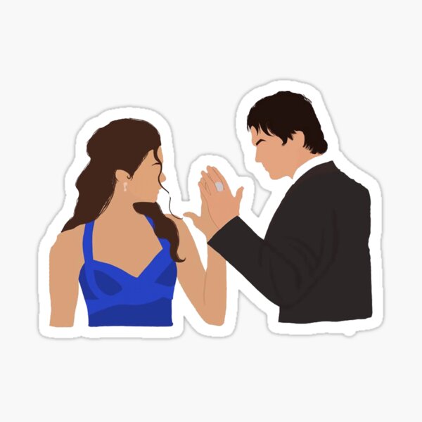 "Delena's dance" Sticker for Sale by Hilaarya | Redbubble