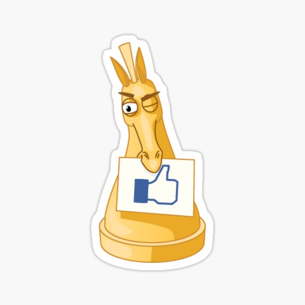 "Chess Knight Thumbs Up - Funny Piece" Sticker for Sale by Artsy-Craft ...