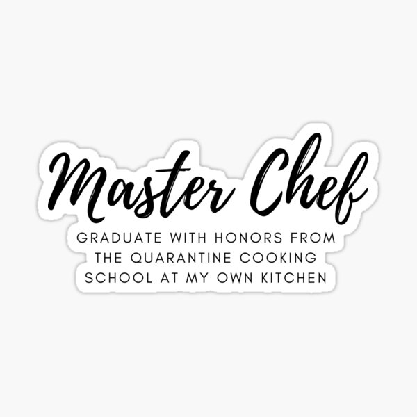 "Master chef" Sticker for Sale by Bar-Flower | Redbubble