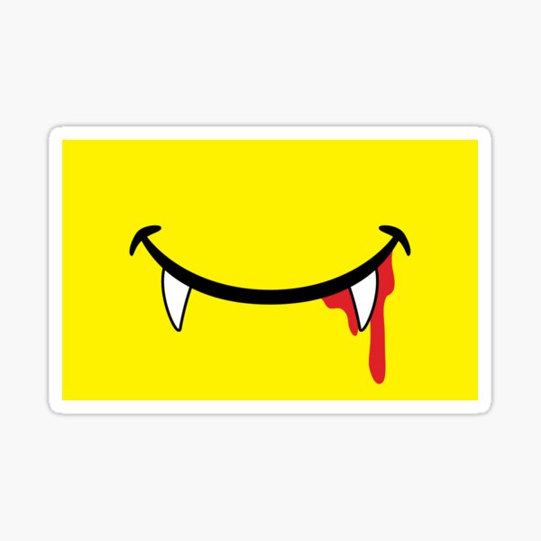"Happy Smile Vampire Bite" Sticker for Sale by BNcomics | Redbubble
