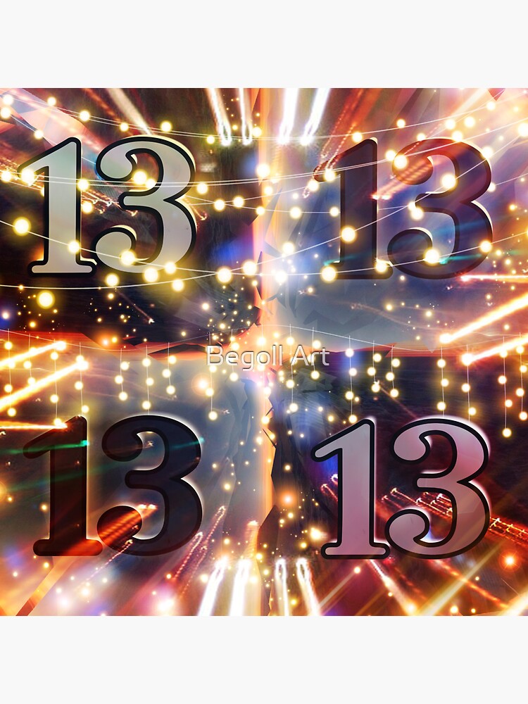 "Number 13" Sticker by Begoll | Redbubble