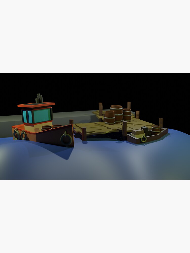 "Boat animation" Sticker for Sale by Squarebuttons | Redbubble