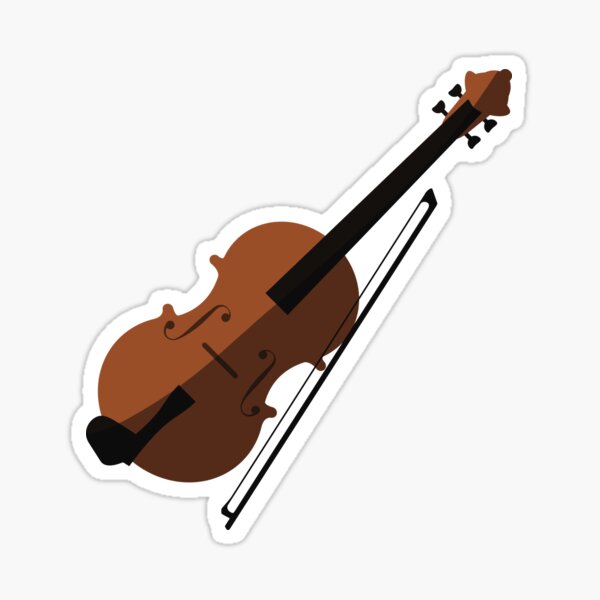 "Violin Sticker" Sticker for Sale by Stickerfixation | Redbubble