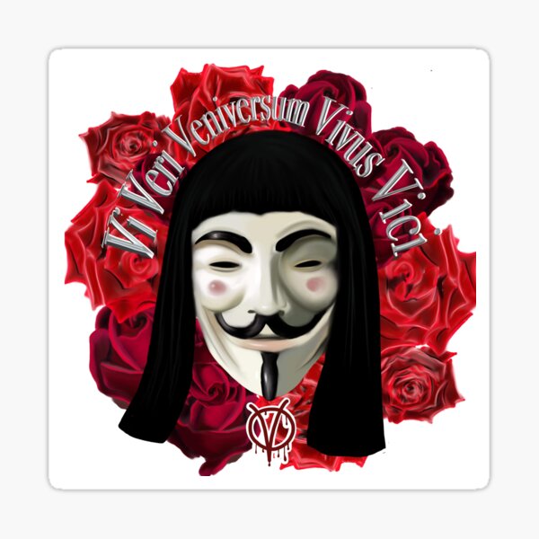 "V for vendetta" Sticker for Sale by TheSanitarumArt | Redbubble