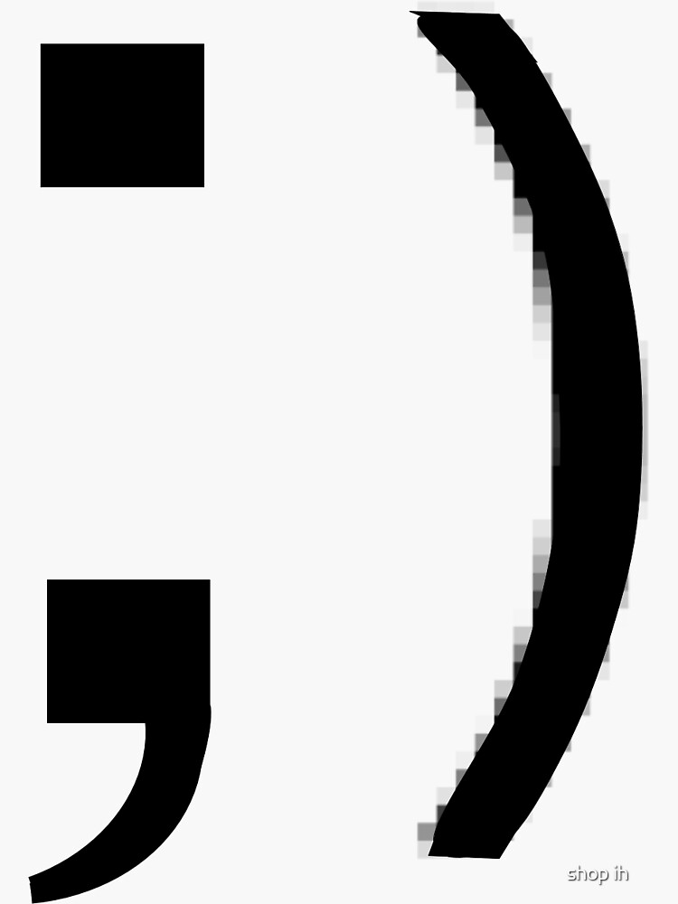 "Winky Face " Sticker for Sale by IsabellaHermetz | Redbubble