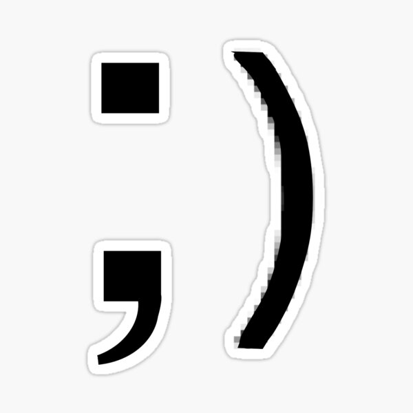 "Winky Face " Sticker for Sale by IsabellaHermetz | Redbubble