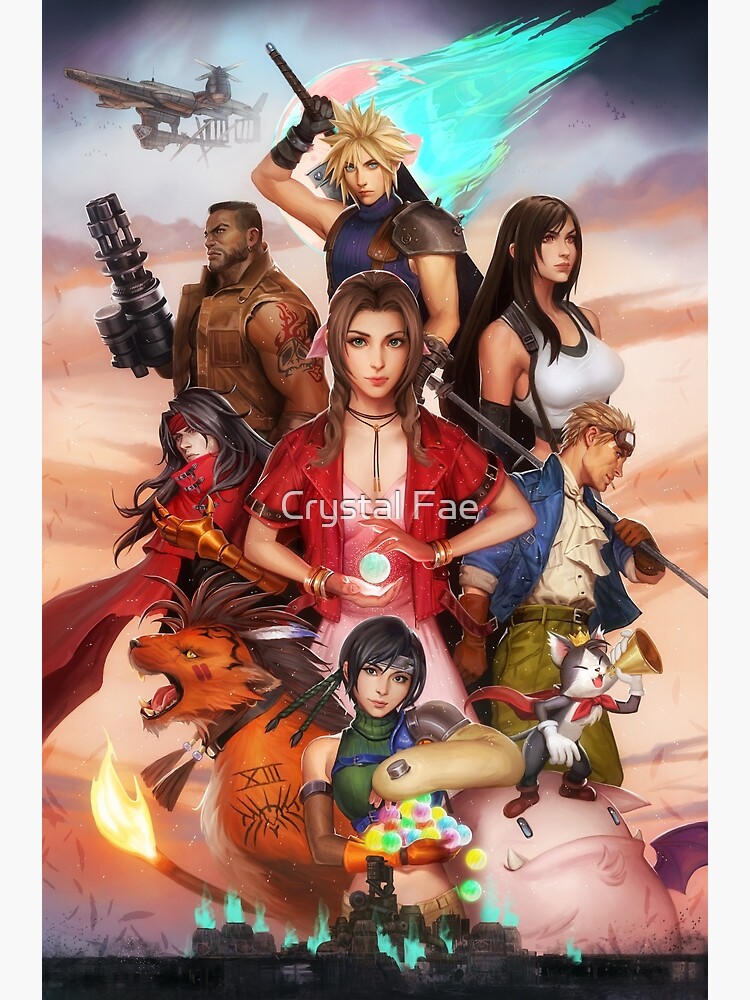 "Final Fantasy 7Final Fantasy VII FF7 Cast Art" Framed Art Print for ...