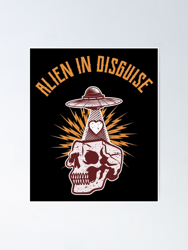 "Alien in disguise - Flying Saucers" Poster by Arva-Designs | Redbubble