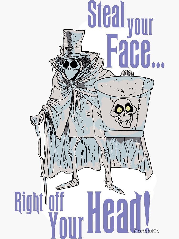 "Haunt Your Face" Sticker by GratefulCo | Redbubble