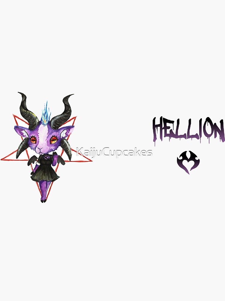 "Hellion Baphomet" Sticker for Sale by KaijuCupcakes | Redbubble