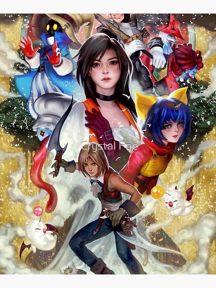 "Final Fantasy IX FF9 Zidane Vivi Steiner Cast Artwork" Mounted Print ...