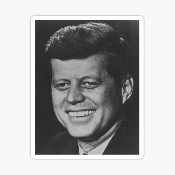 "President John F. Kennedy" Sticker for Sale by warishellstore | Redbubble