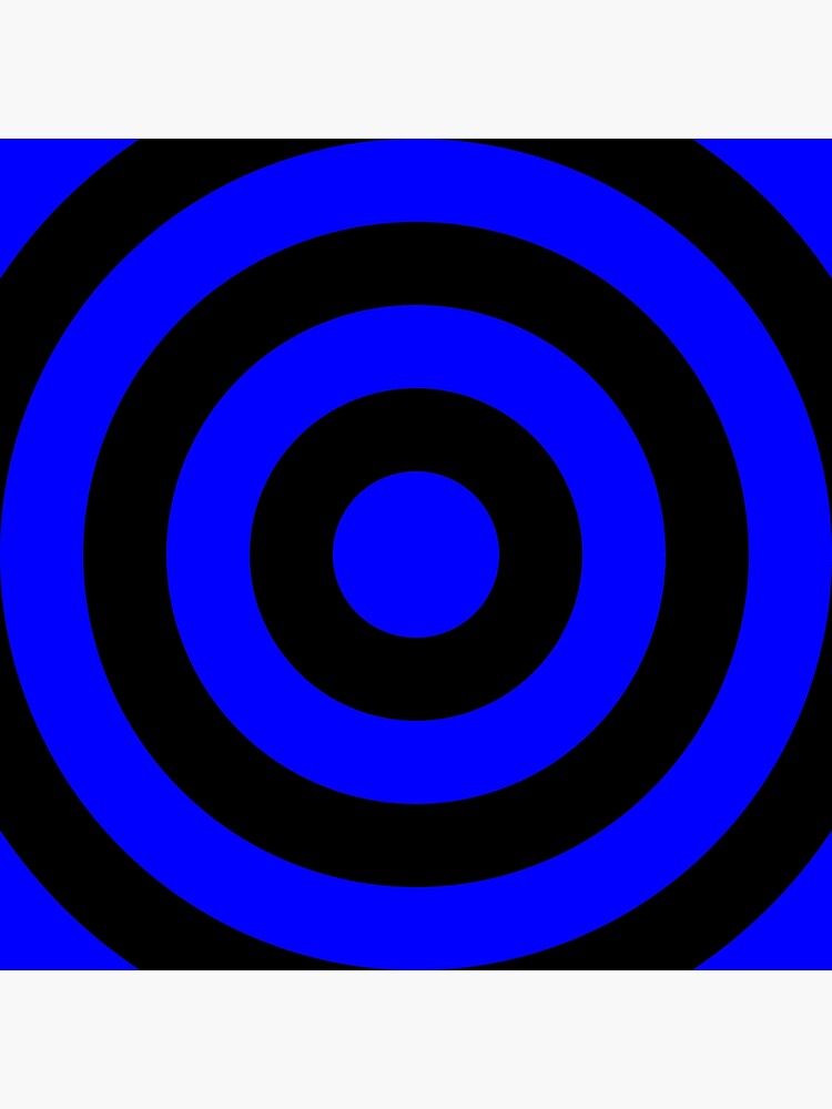 "Blue Bullseye on Black Background" Art Print by Greenwood2112 | Redbubble