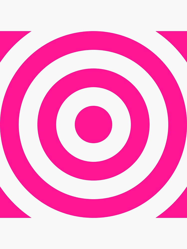"Pink Bullseye on Black Background" Sticker for Sale by Greenwood2112 ...