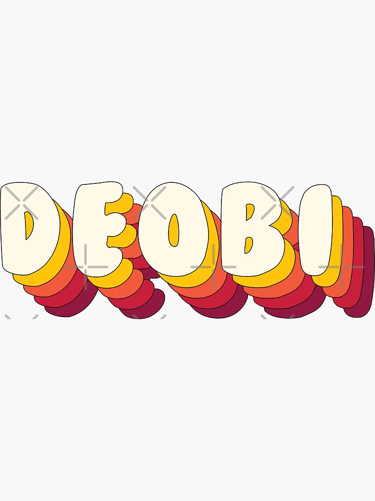 "THE BOYZ Deobi Fandom Text Bright Retro Sunset" Sticker for Sale by ...