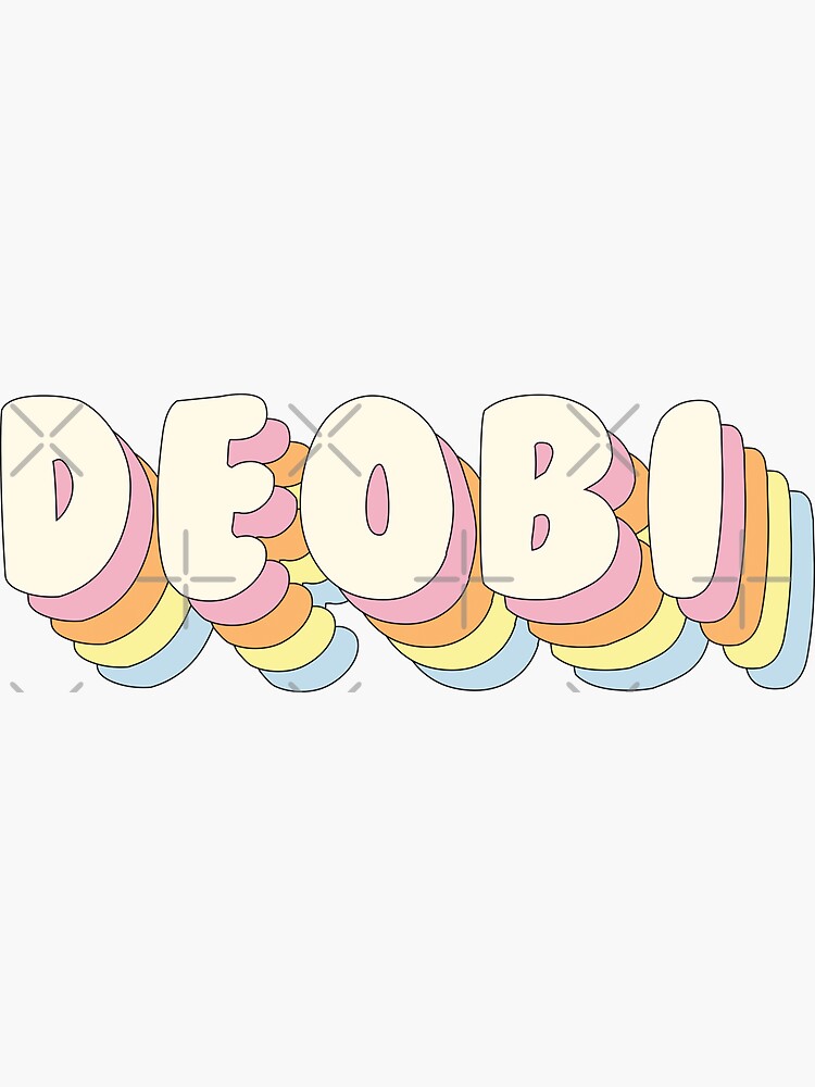 "THE BOYZ Deobi Fandom Text Retro Pastel Rainbow" Sticker for Sale by ...