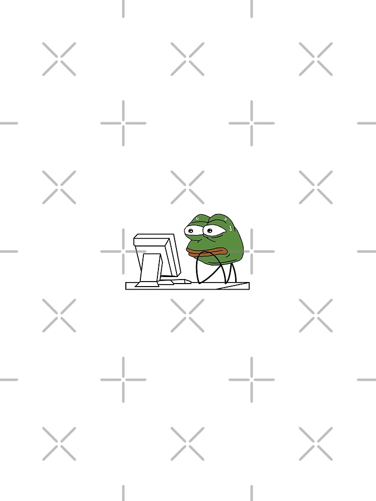 "Meme Pepe Frog MonkaS Rage Comic Computer Guy" T-shirt for Sale by mr ...