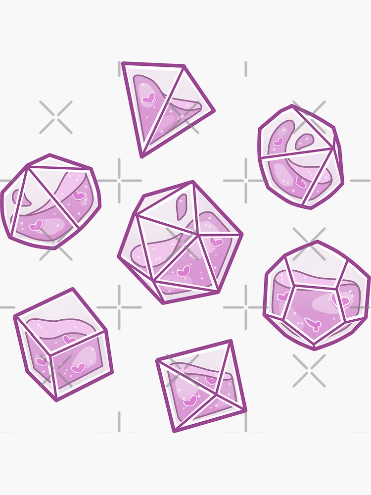 "Jester Dice Set" Sticker for Sale by faedraws | Redbubble