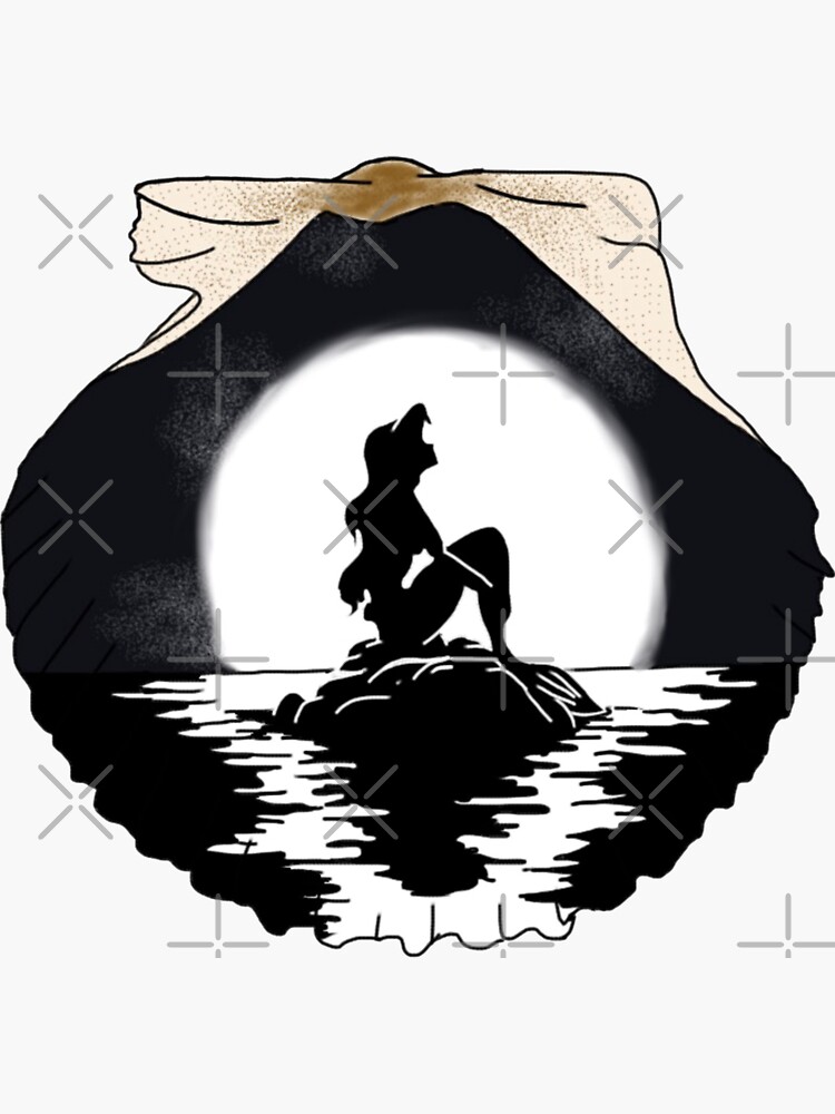 "Ariel shell" Sticker by Karkitten02 | Redbubble