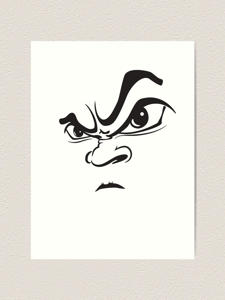 "Angry Face Close-up Scowl" Art Print for Sale by H3Originals | Redbubble