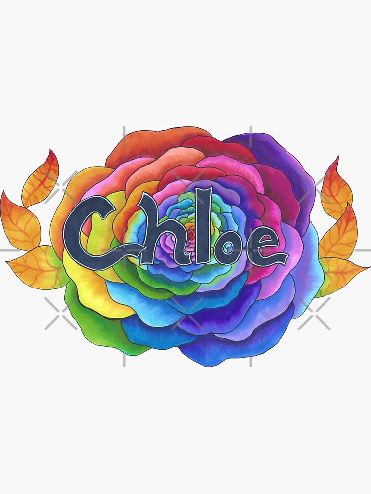 "Chloe Name Art" Sticker for Sale by AvalonUnmuzzled | Redbubble