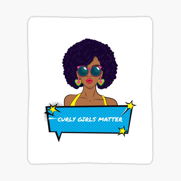 "POP ART BLACK GIRL MAGIC WOMAN WITH FRO" Sticker by TeeShirtMe | Redbubble