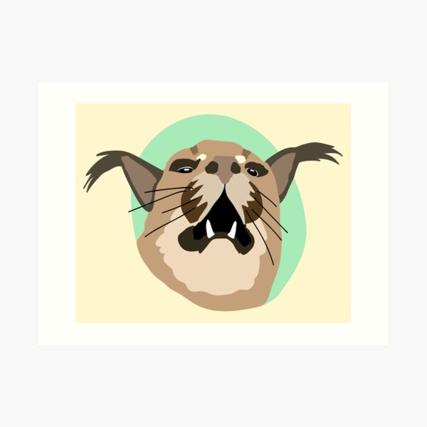 "Big Floppa Making a Scary Face" Art Print for Sale by Maxtown | Redbubble