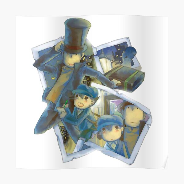 "Professor Layton & Luke fanart " Poster for Sale by ShindouArt | Redbubble