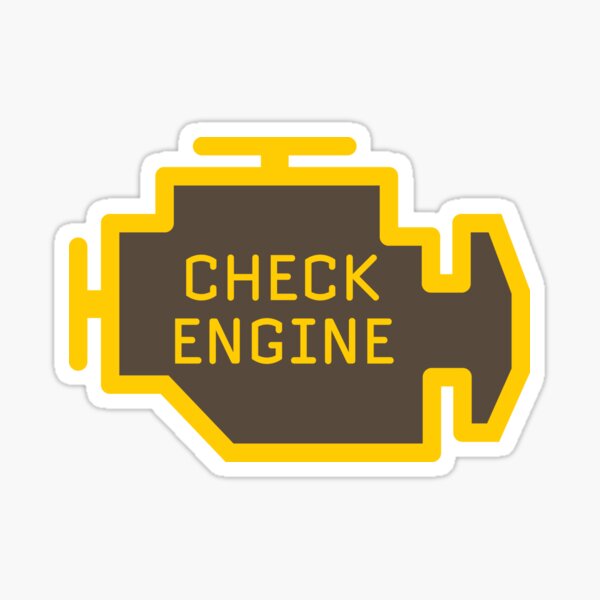 "Check Engine (st)" Sticker for Sale by JRPDesign | Redbubble