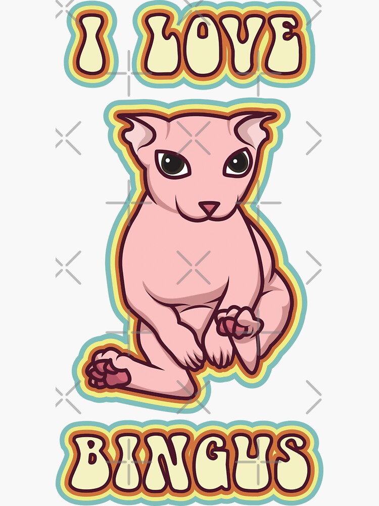 "I love Bingus Cat" Sticker for Sale by Rzera- | Redbubble