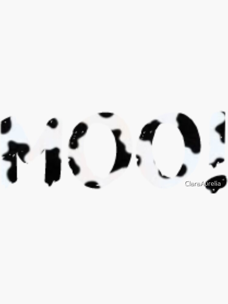 "MOO! - COW PATTERN PRINT" Sticker by ClaraAurelia | Redbubble
