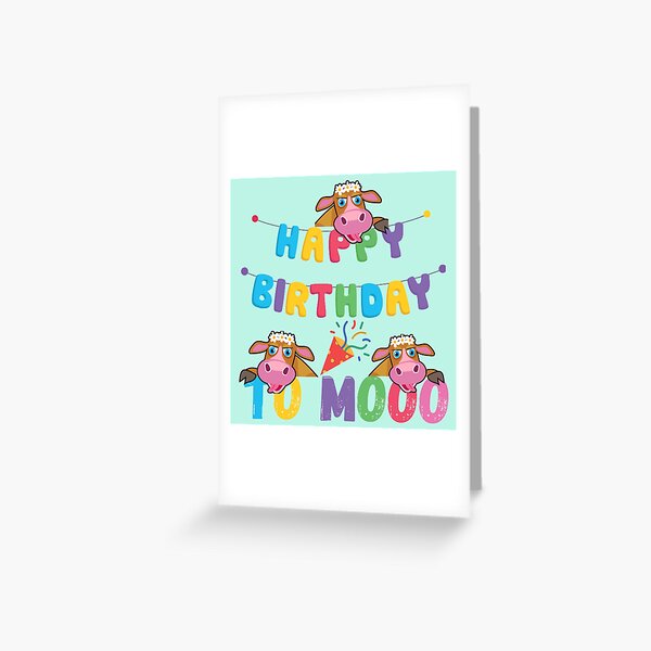 "Happy Birthday To MOOO" Greeting Card for Sale by SaidDhaouadi | Redbubble