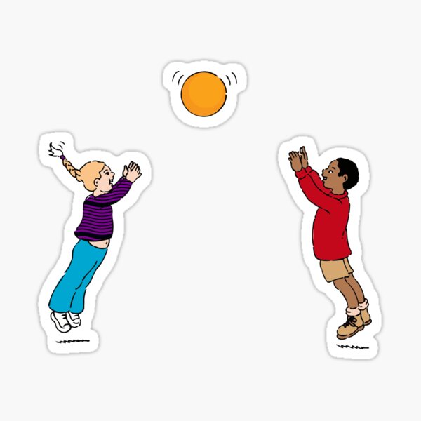 "2 Kids Playing." Sticker for Sale by Rell1970 | Redbubble