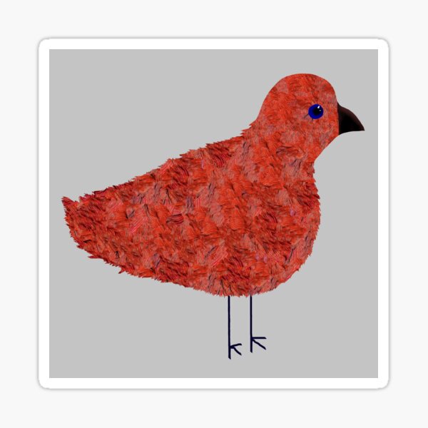 "Red Bird" Sticker for Sale by Artosaurus | Redbubble