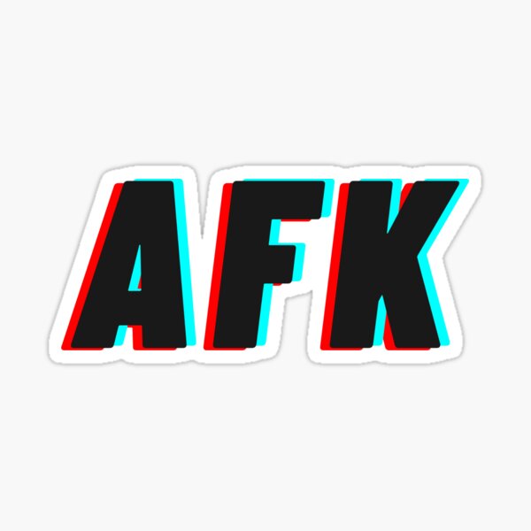 "AFK Gaming" Sticker by MYSMAC | Redbubble