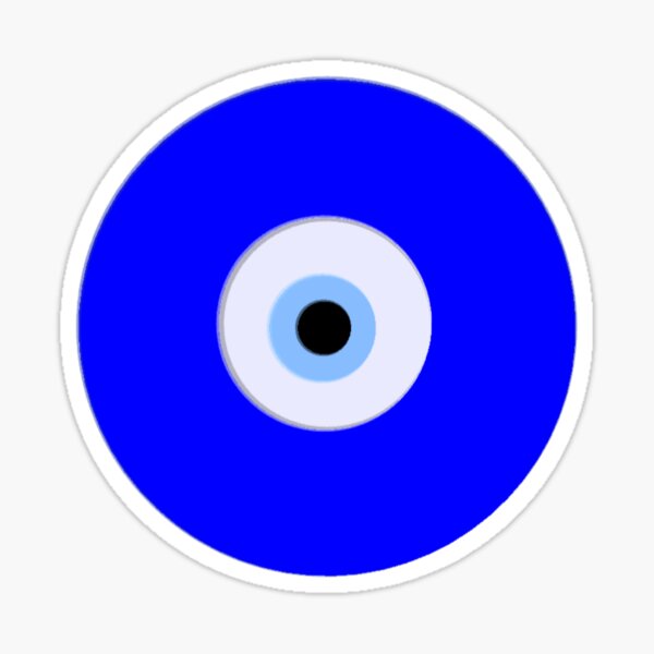 "Blue Evil Eye" Sticker for Sale by buzzcutart | Redbubble
