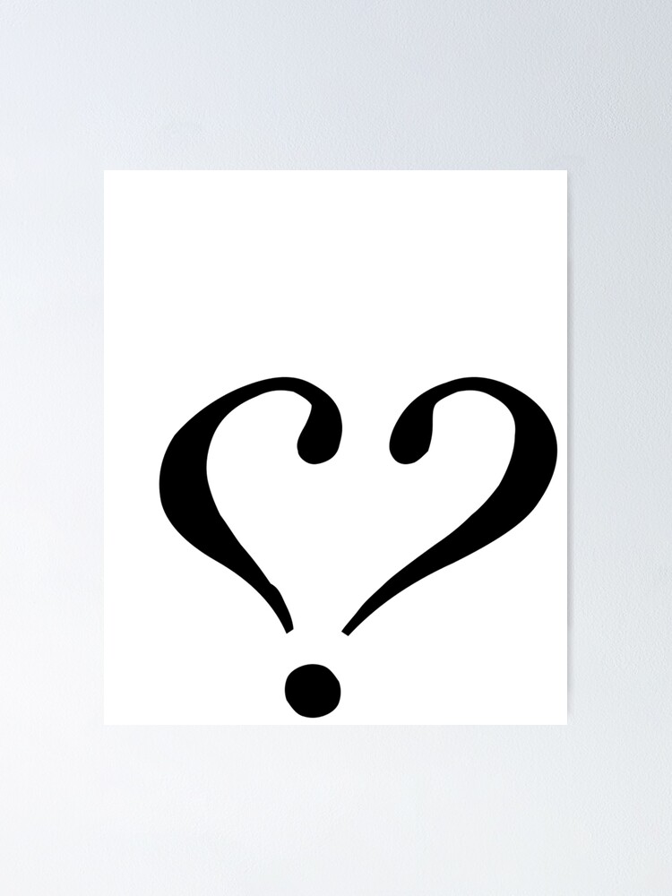 "Point d'amour - Love Point Punctuation Mark" Poster for Sale by ...