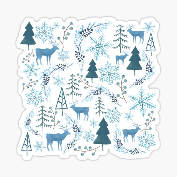 "Winter Forest" Sticker by RebekahLanden | Redbubble