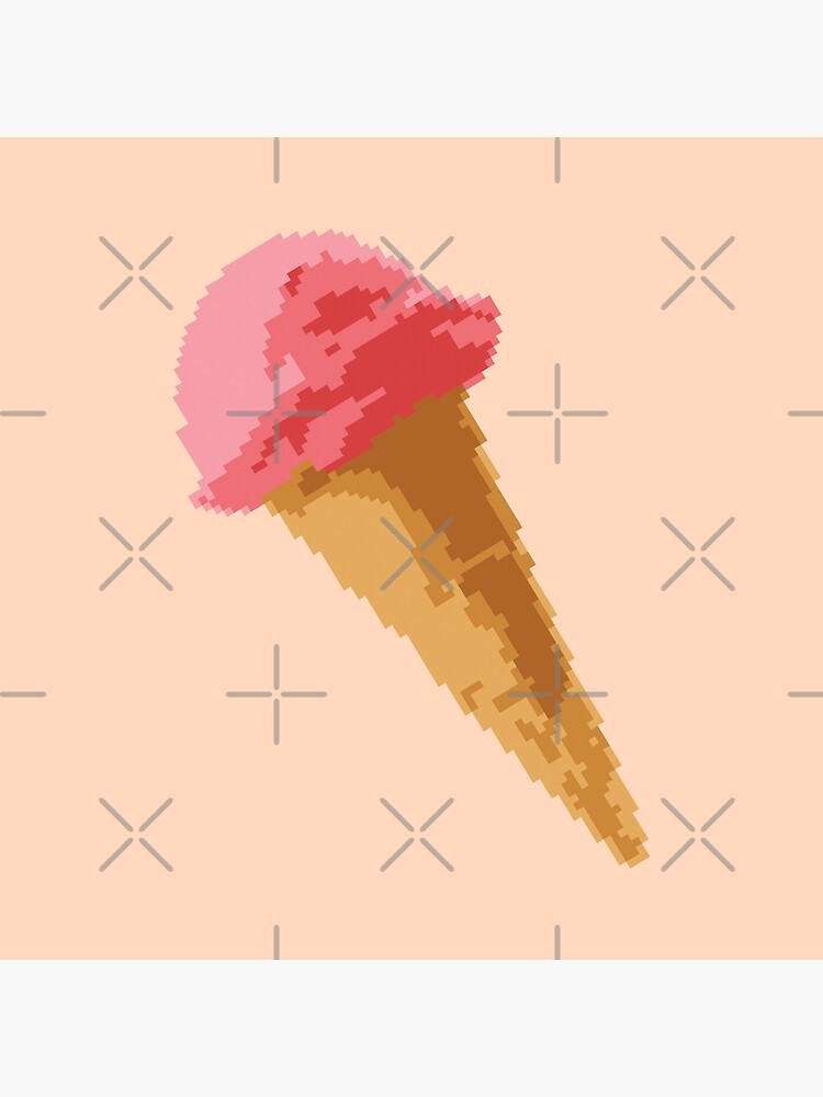 "Strawberry Ice Cream 8-Bit" Poster for Sale by Qrapti | Redbubble