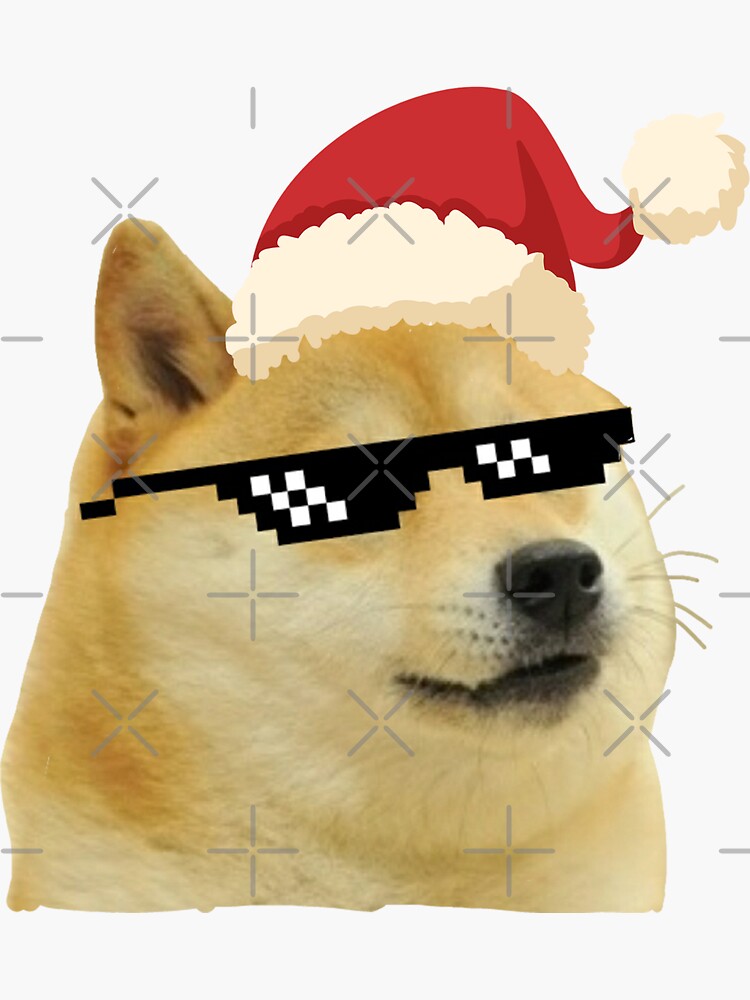 "Cheems Christmas" Sticker for Sale by alexquang | Redbubble