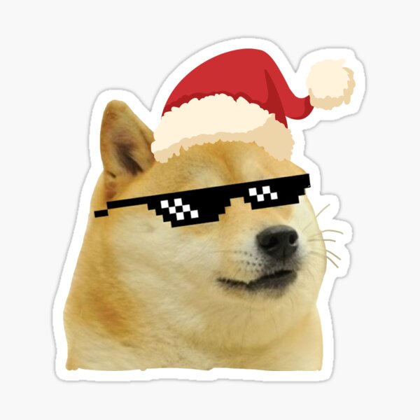 "Cheems Christmas" Sticker for Sale by alexquang | Redbubble